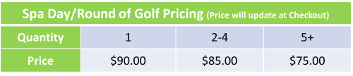 Spa Or Round of Golf Guaranteed Winner | Golf Fundraising